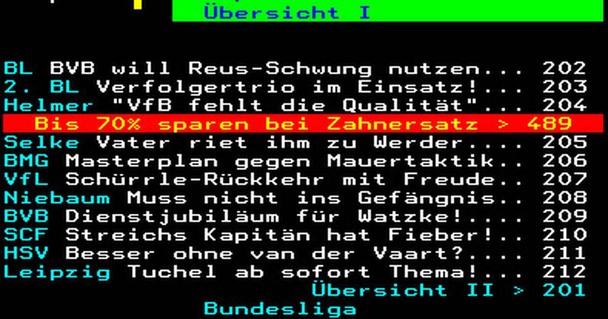 Der gesamte Sport kurz und kompakt im SPORT1-Teletext